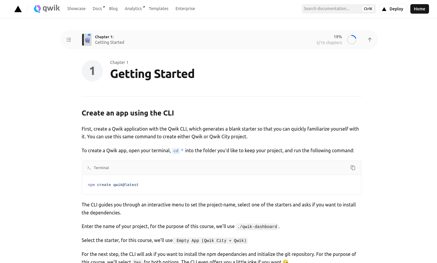 Learn Qwik | Chapter 1: Getting Started Learn Qwik | Chapter 1: Getting Started