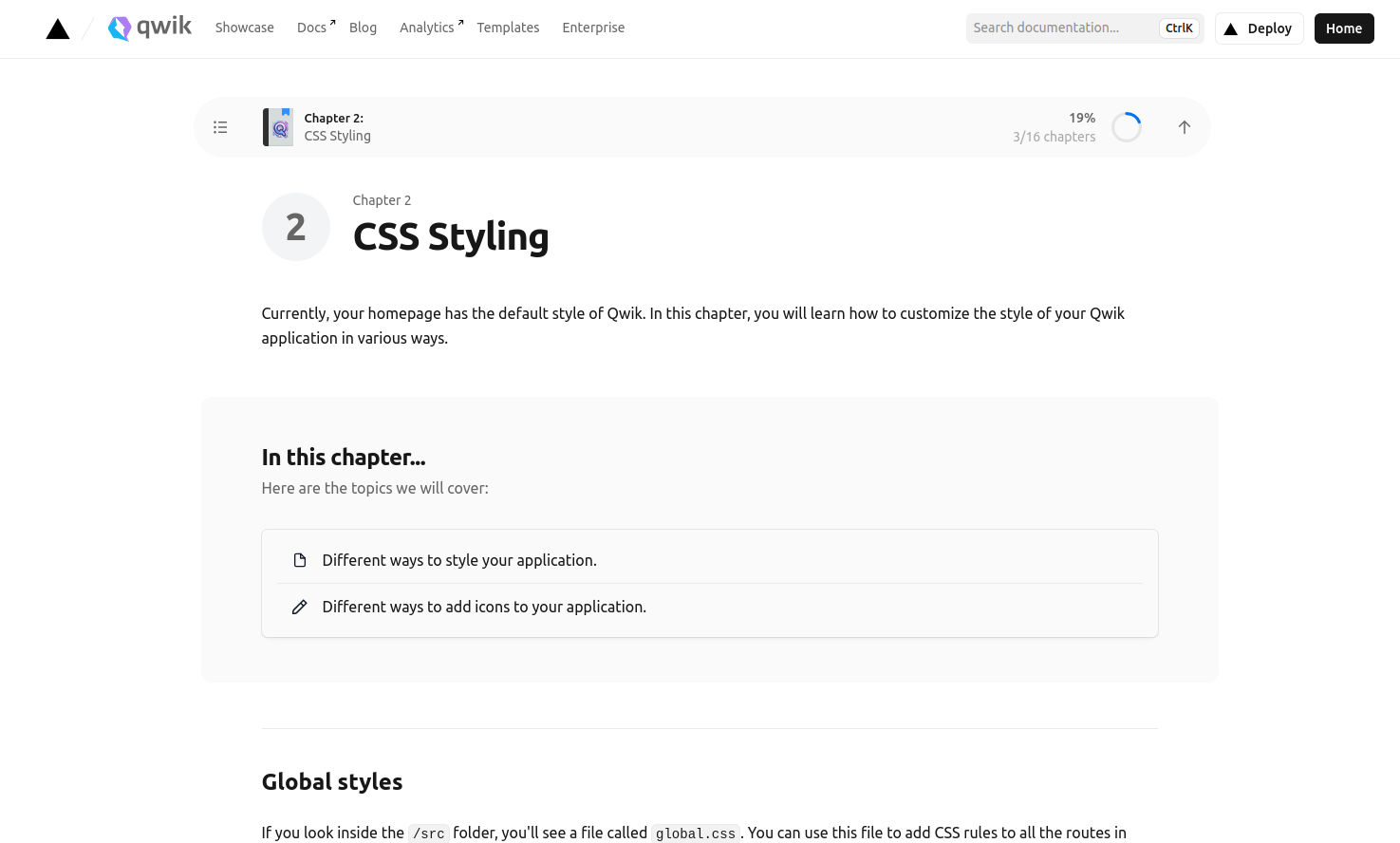 Learn Qwik | Chapter 2: CSS Styling Learn Qwik | Chapter 2: CSS Styling