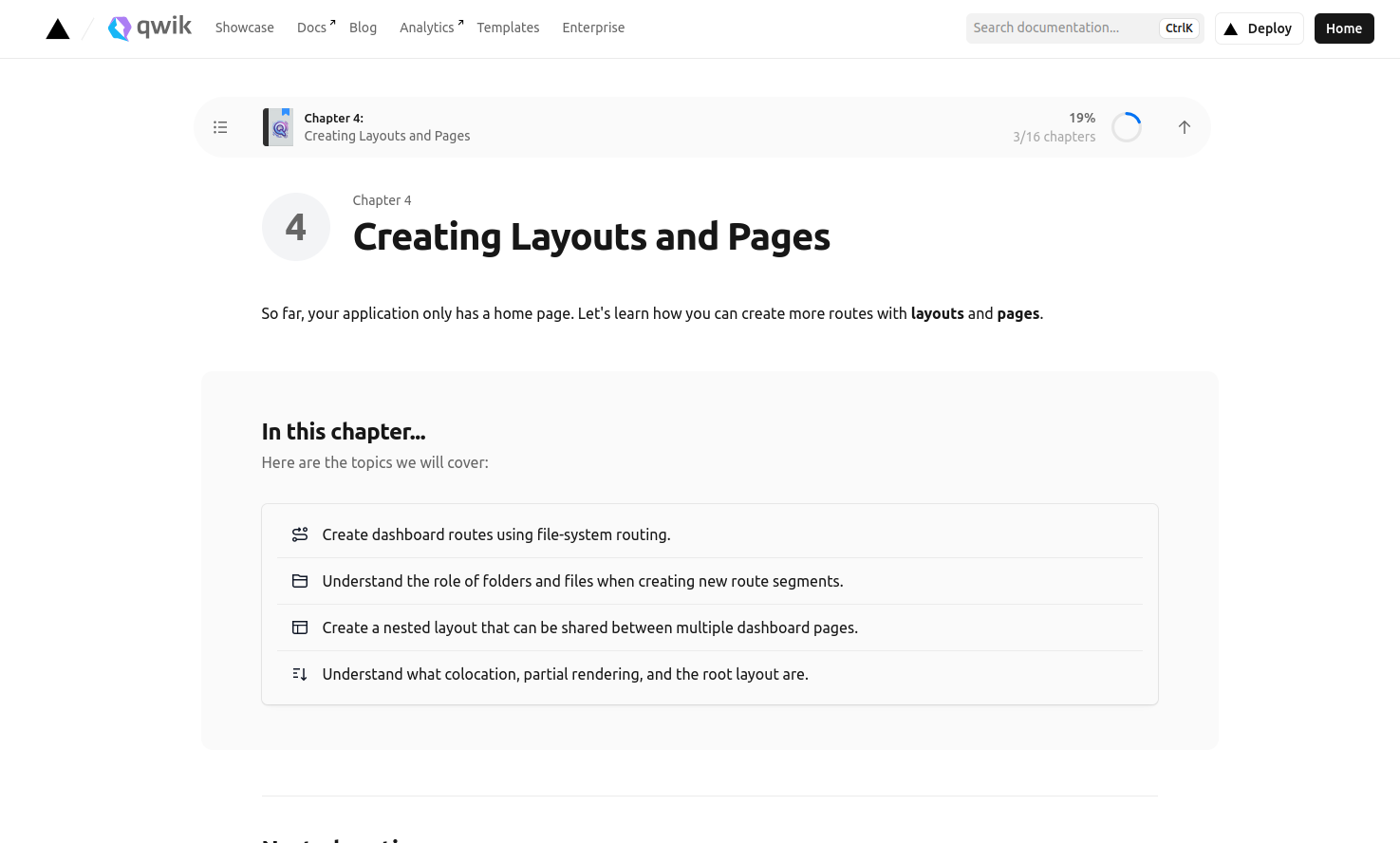 Learn Qwik | Chapter 4: Creating Layouts and Pages