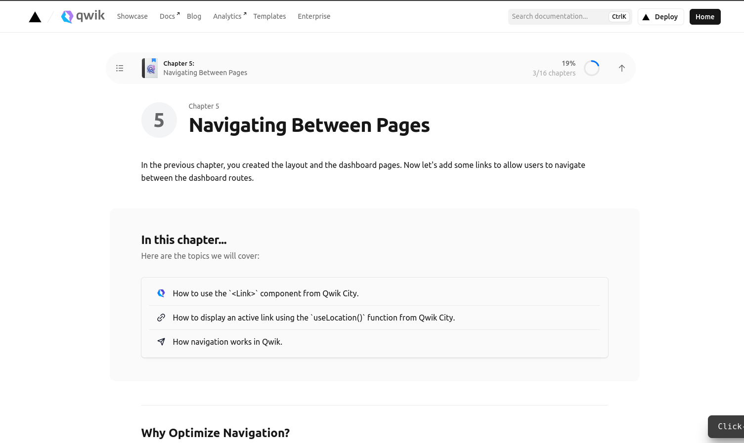 Learn Qwik | Chapter 5: Navigating Between Pages Learn Qwik | Chapter 5: Navigating Between Pages