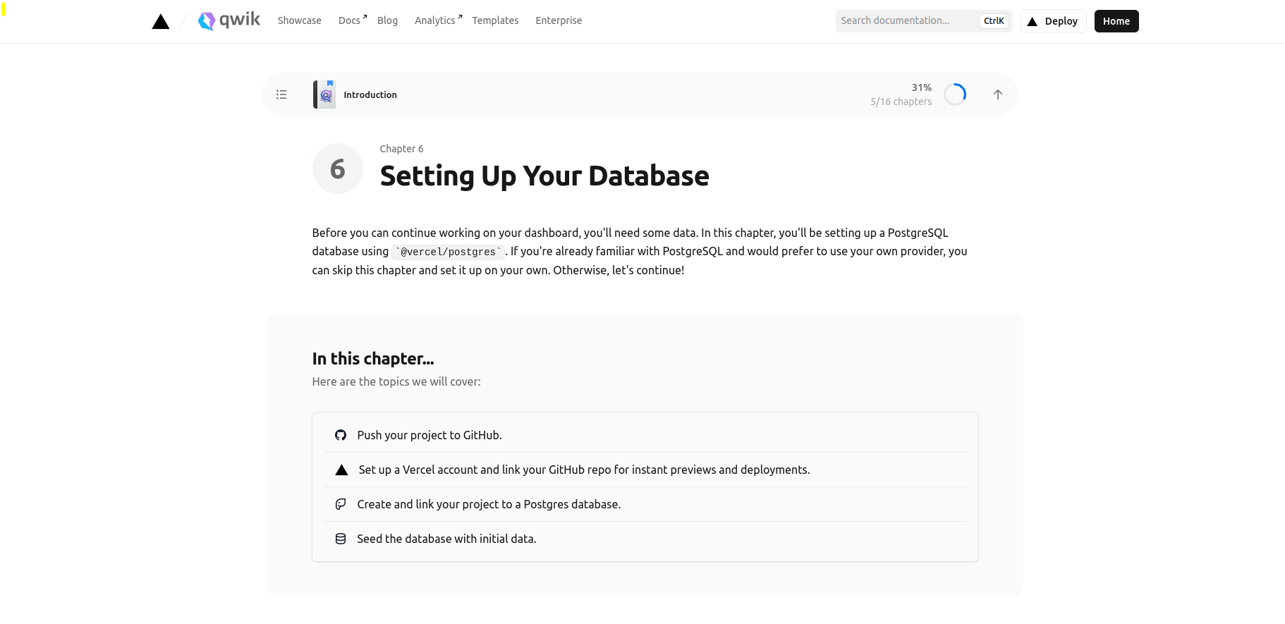 Learn Qwik | Chapter 6: Setting Up Your Database