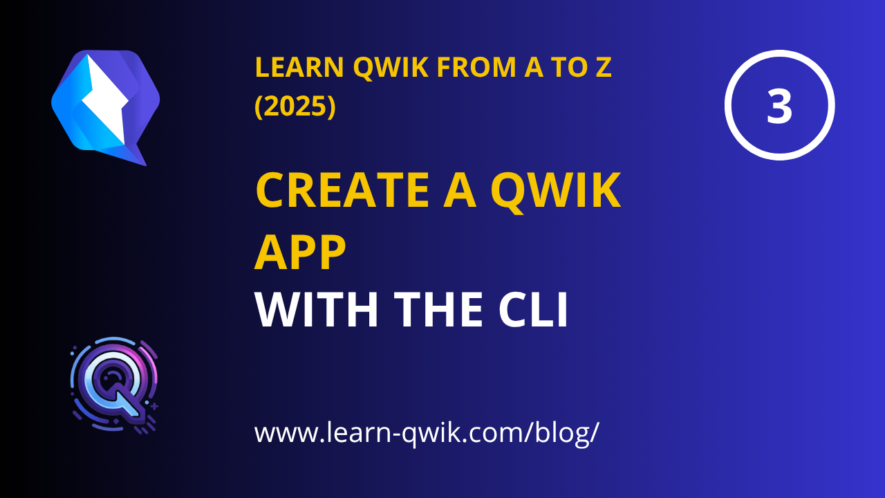 Learn Qwik | From A to Z (2025) | Create a Qwik App with the CLI (3/∞)